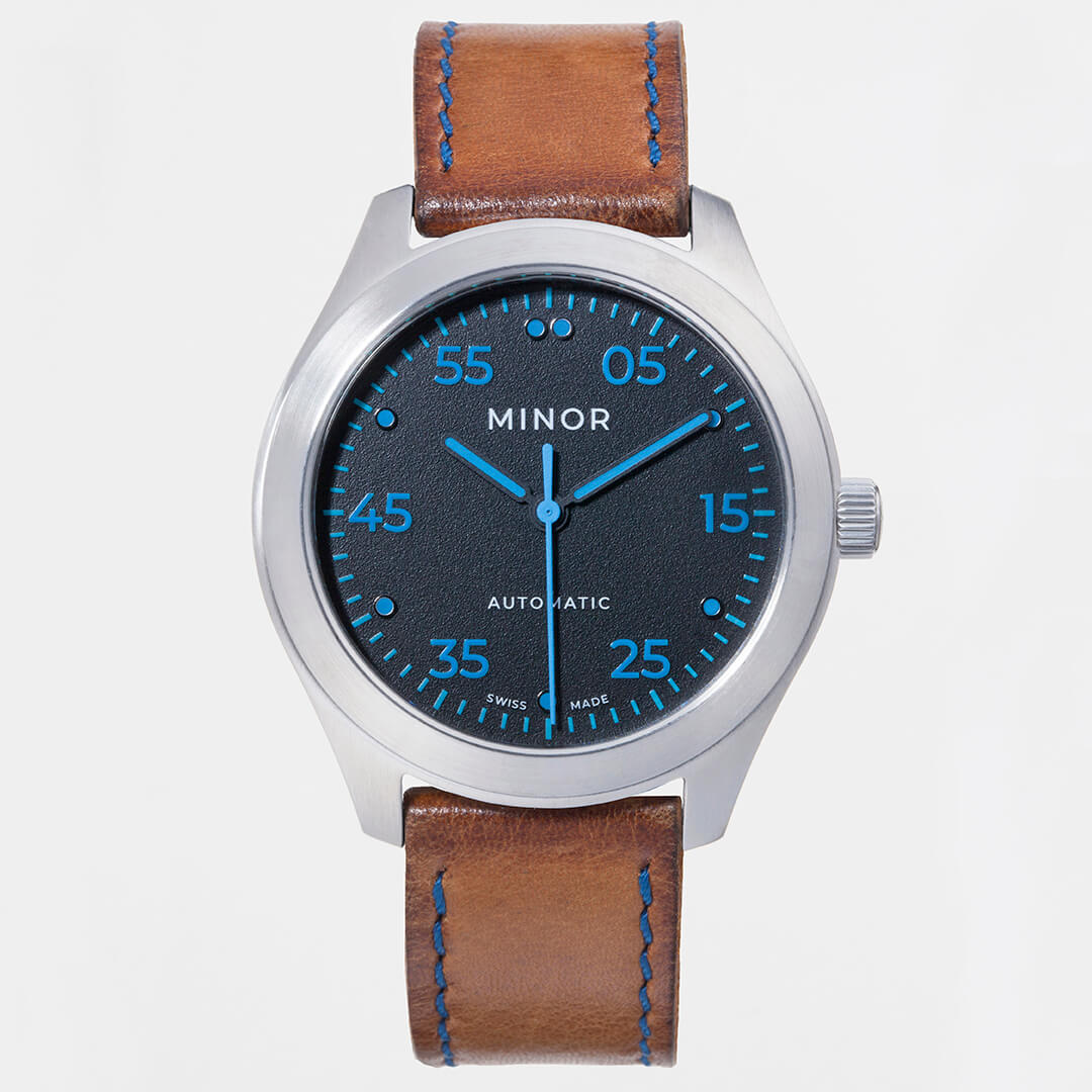 Reloj Automático Minor Heritage Black & Blue - Minor Watches
